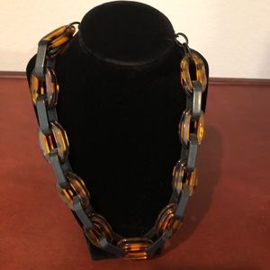 Jewelry | Cuff Link Chain Necklace Brown | Poshmark